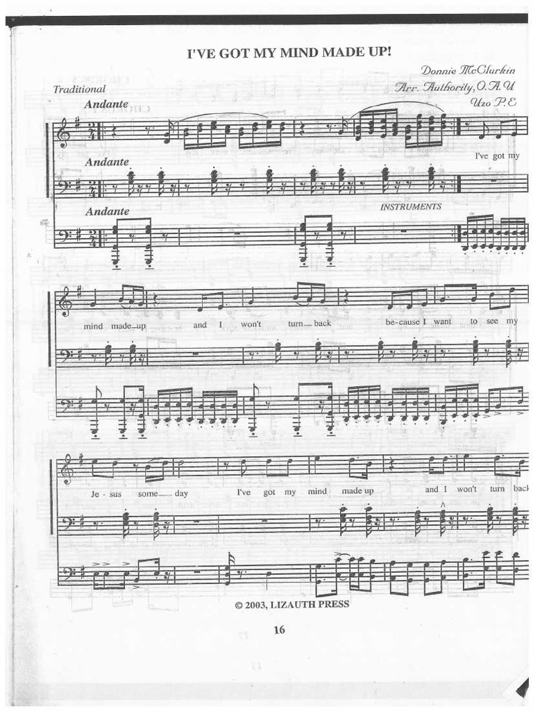 I've Got My Mind Made Up PDF | PDF