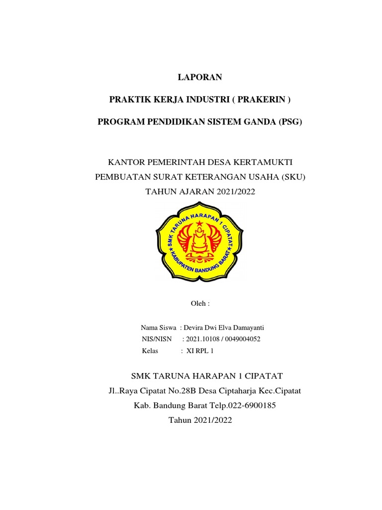 Laporan Praktek Devira Dwi | PDF