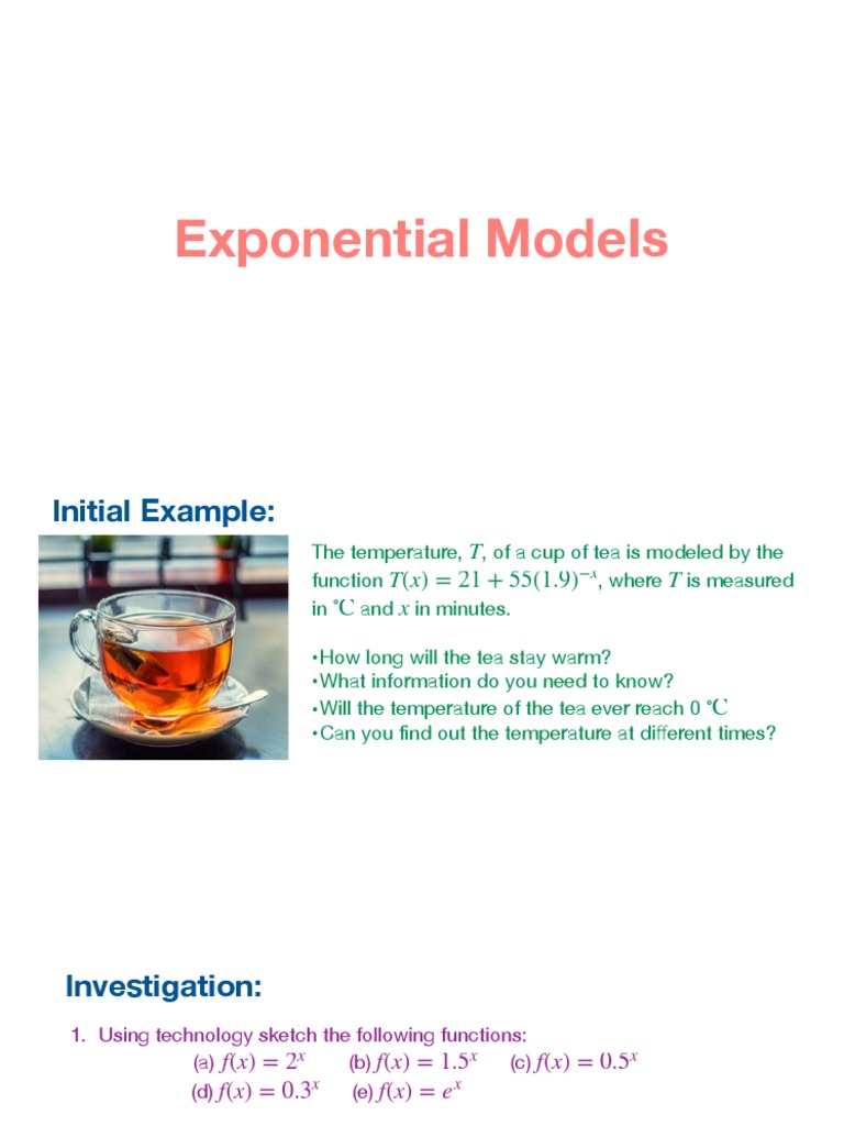 Exponential Models Pdf Interest Compound Interest