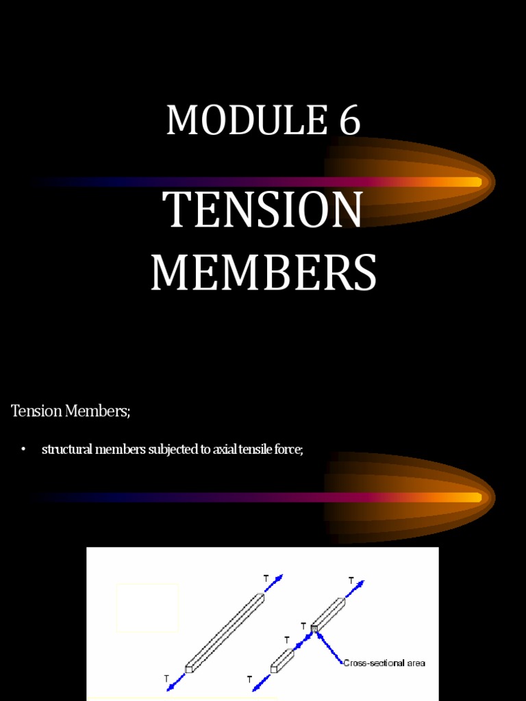 MODULE 6 - (Analysis of Tension Members) | PDF | Tension (Physics ...