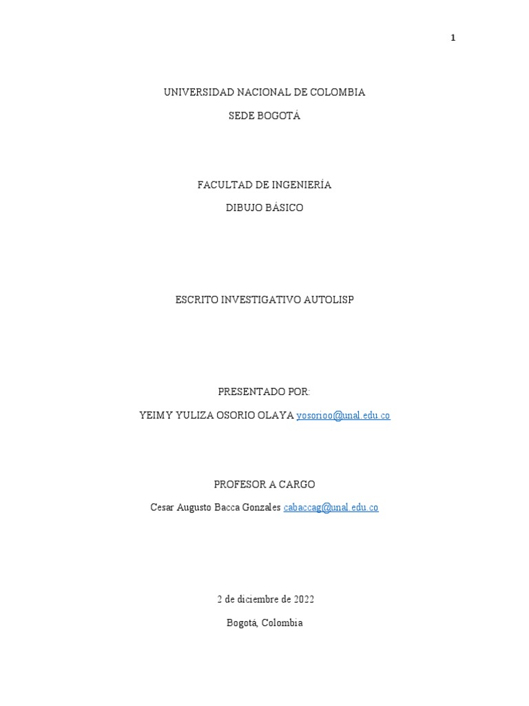 Trabajo Final Autolisp SANTIAGO | PDF | Informática
