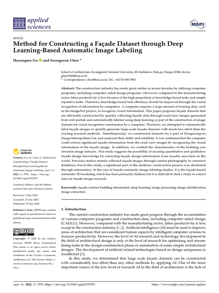 Method For Constructing A Façade Dataset Through Deep | PDF | Image ...