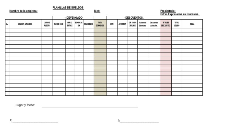 Hoja para Planilla Oficio | PDF