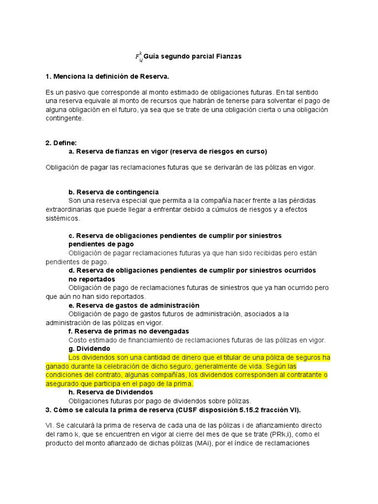 Guía Completa sobre Reservas de Fianzas | PDF | Actuario | Reaseguro