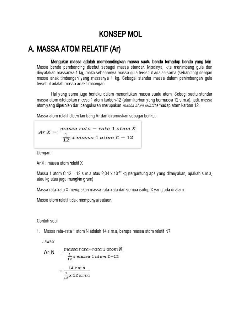Konsep Mol | PDF