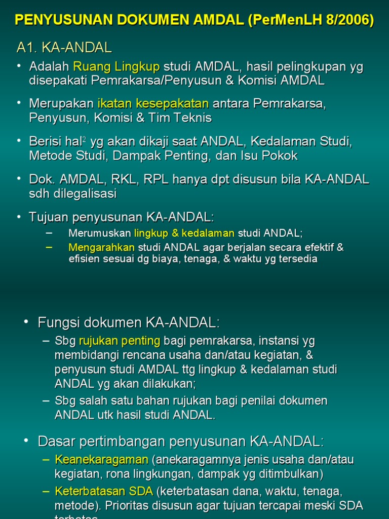 Penyusunan Dokumen KA-ANDAL AMDAL | PDF | Teknologi & Rekayasa