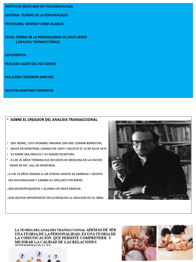 Erik Berne y Susus Aportaciones A Lo Transpersonal | PDF