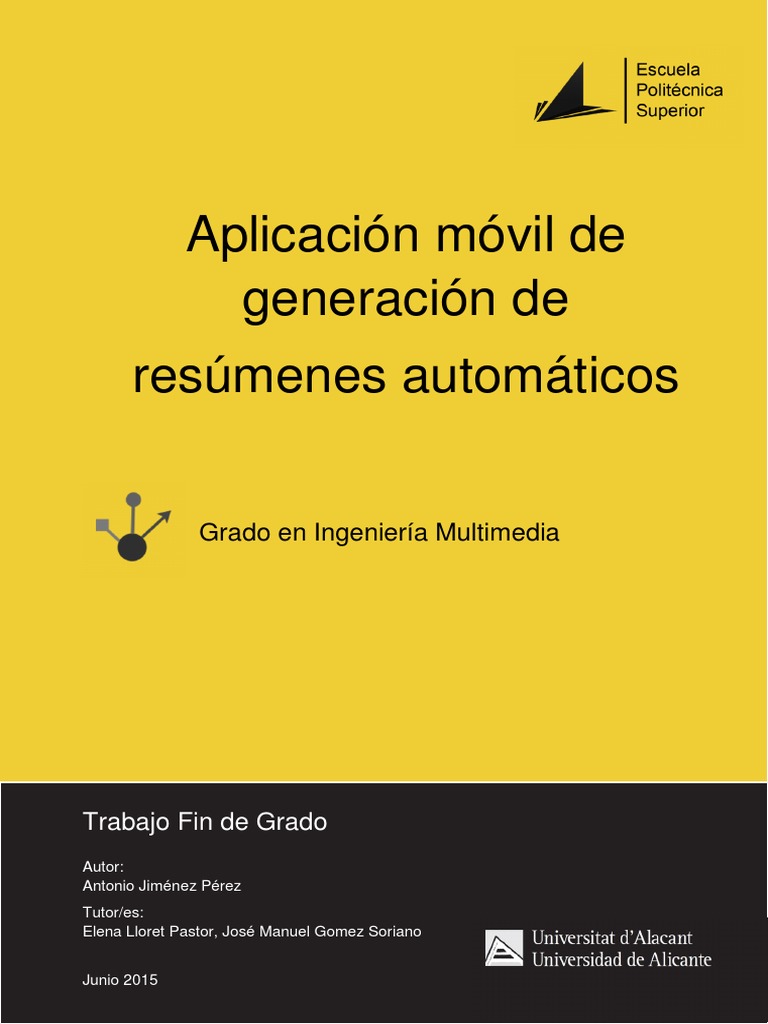 Aplicacion Movil de Generacion de Resumenes Autom JIMENEZ PEREZ ANTONIO PDF | PDF | Aplicación ...