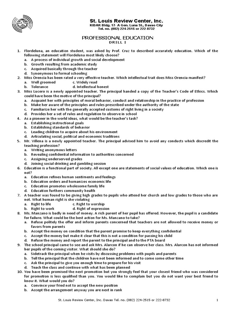 Pre Board Prof Ed | PDF | Learning | Teachers