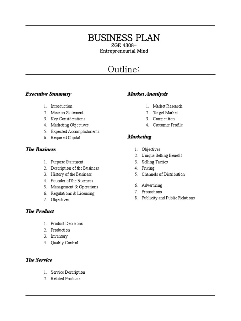 Business Plan Guide | PDF | Retail | Sales