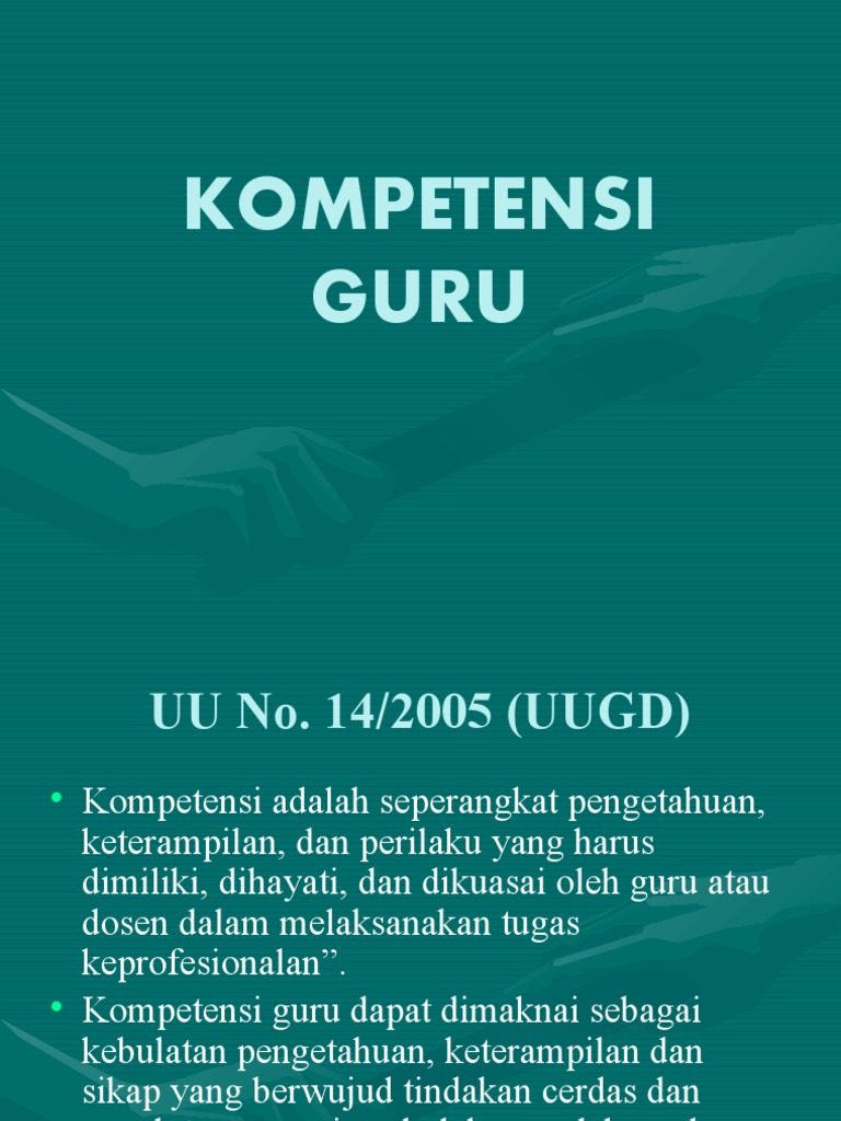01a STANDAR KOMPETENSI GURU | PDF
