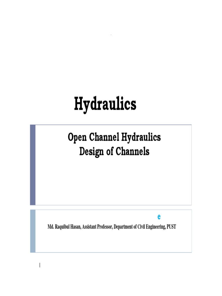 Open Channel Design (1) - 101541 | PDF | Continuum Mechanics | Physical ...