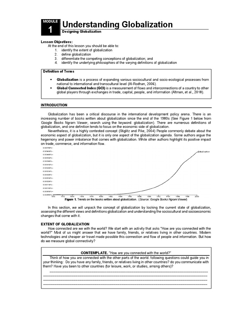Module 1 - Defining Globalization | PDF | Globalization | Trade
