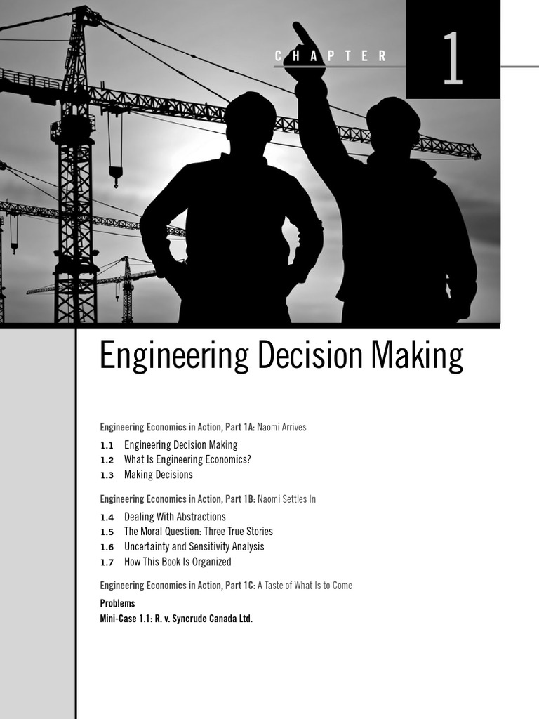 Chapter 1-Engineering Decision Making | PDF | Spreadsheet | Uncertainty