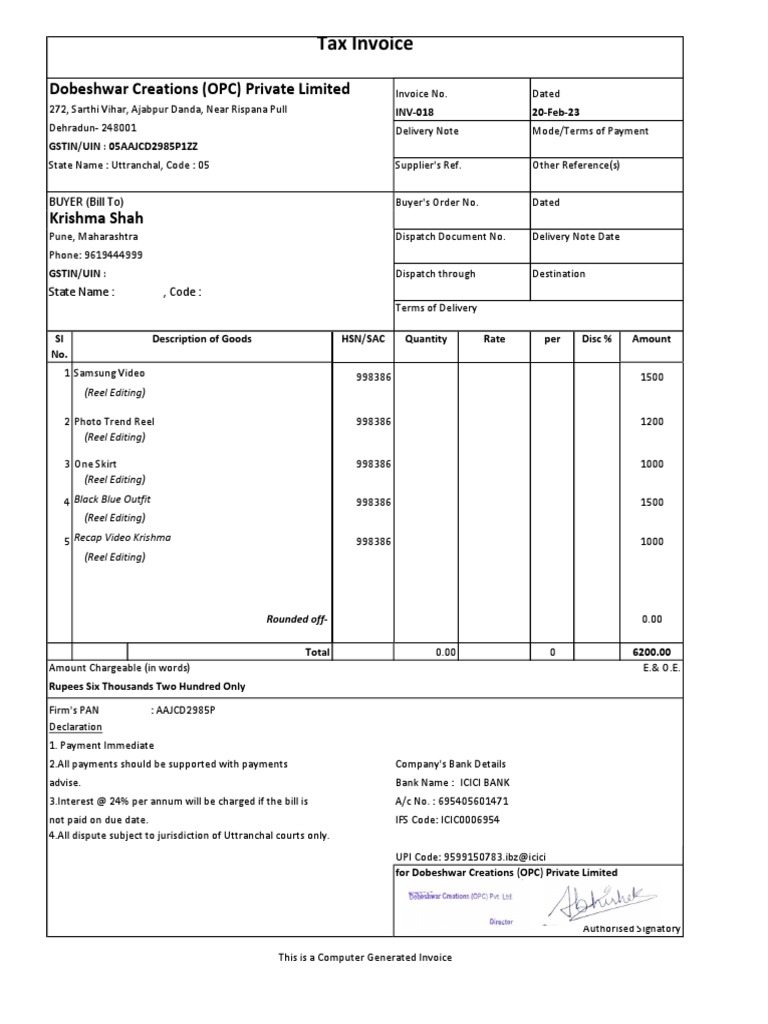 Invoice 18 | Download Free PDF | Invoice | Economies