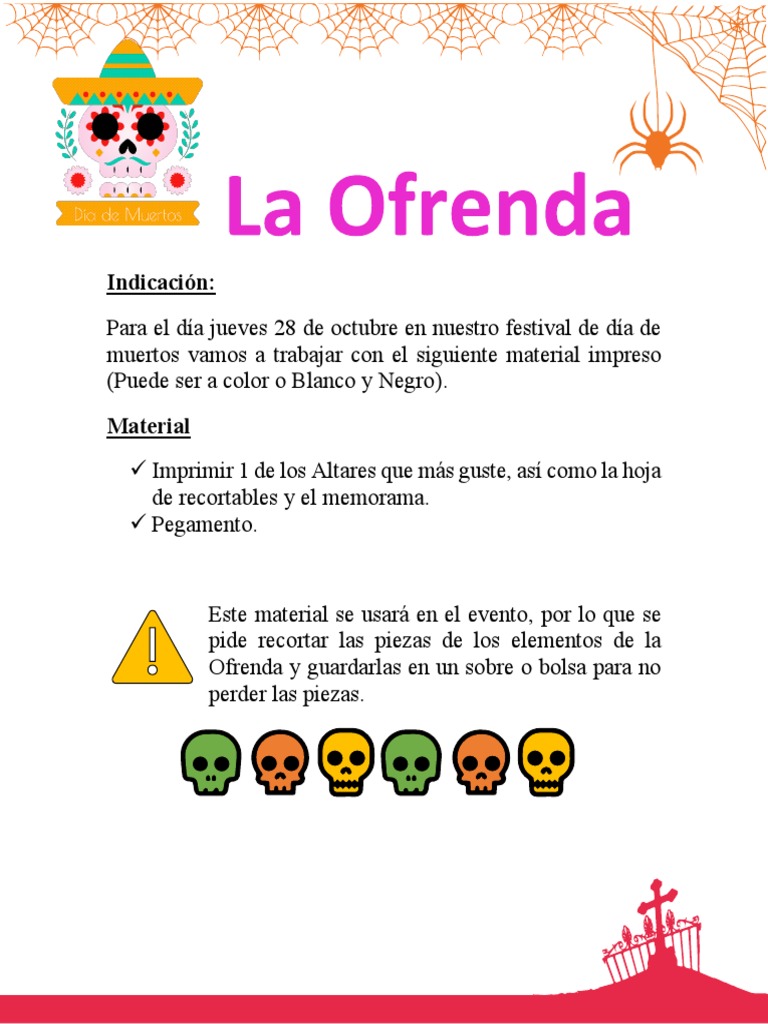 Actividades de Ofrenda para el Festival | PDF