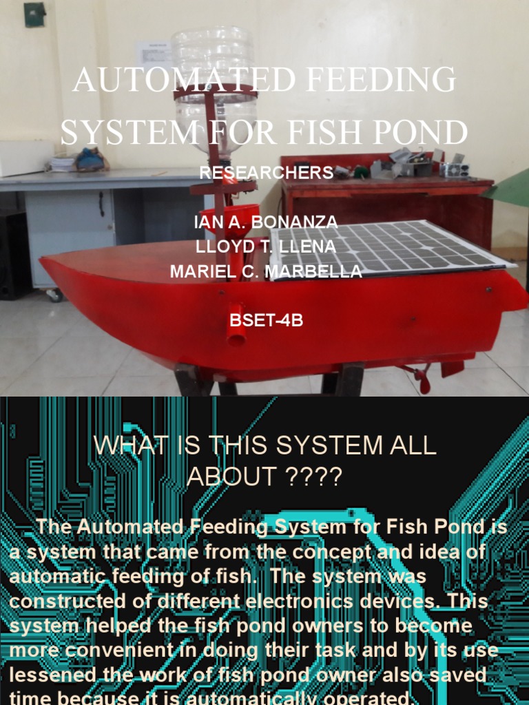 Automated Feeding System For Fish Pond | PDF | Solar Panel | Fishery