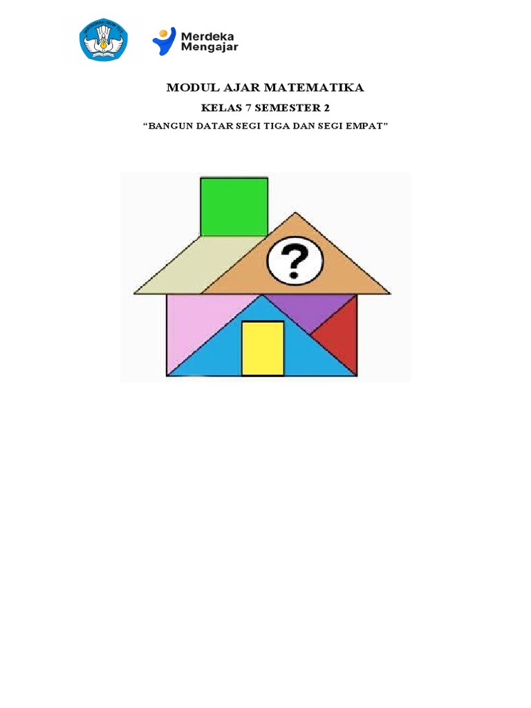 Modul Ajar Bangun Datar | PDF | Metode & Bahan Ajar | Griya & Taman