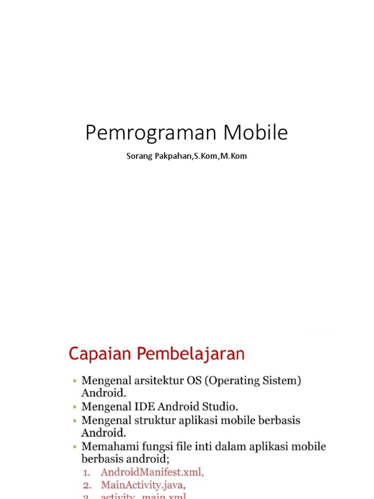 P1 - Materi Pengenalan Android | PDF
