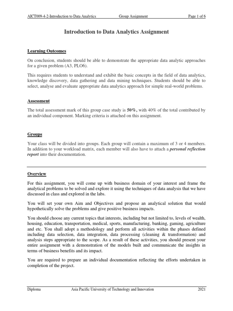 IDA-Group Assignment Question | PDF | Data Analysis | Regression Analysis