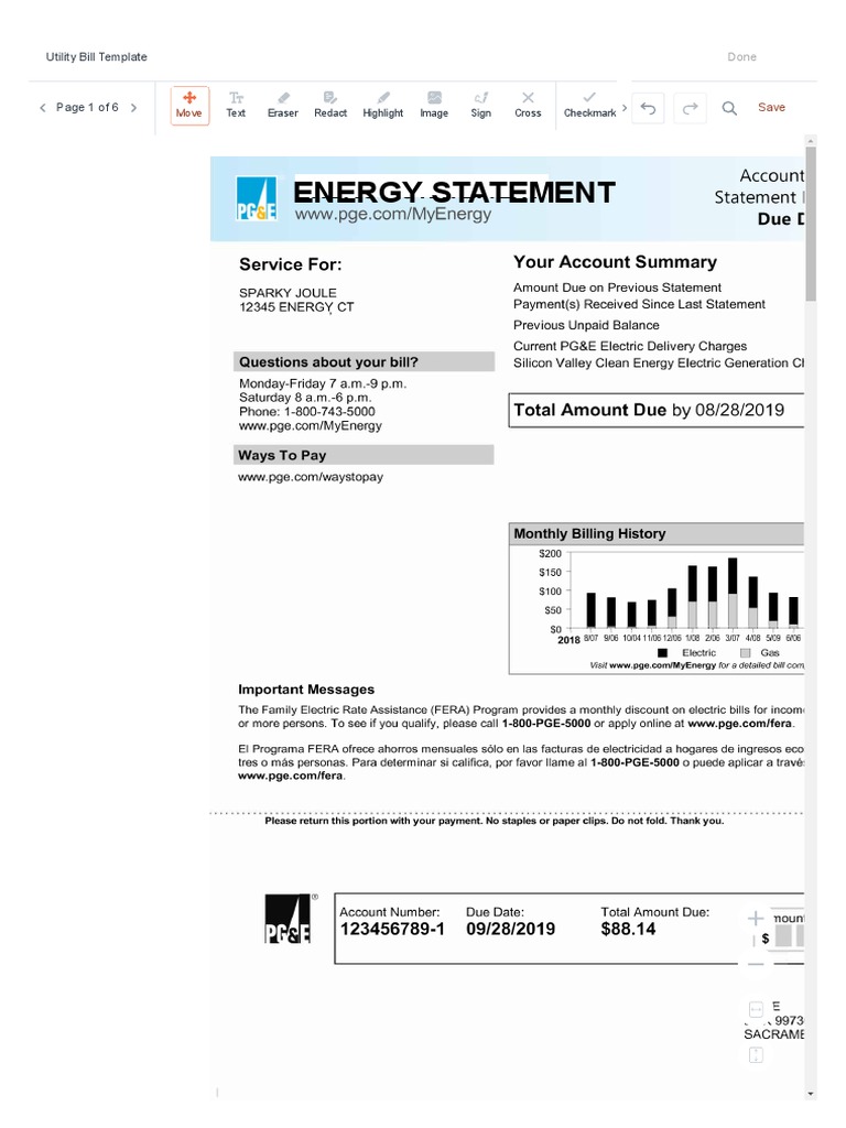 Energy Bill Template Guide | PDF