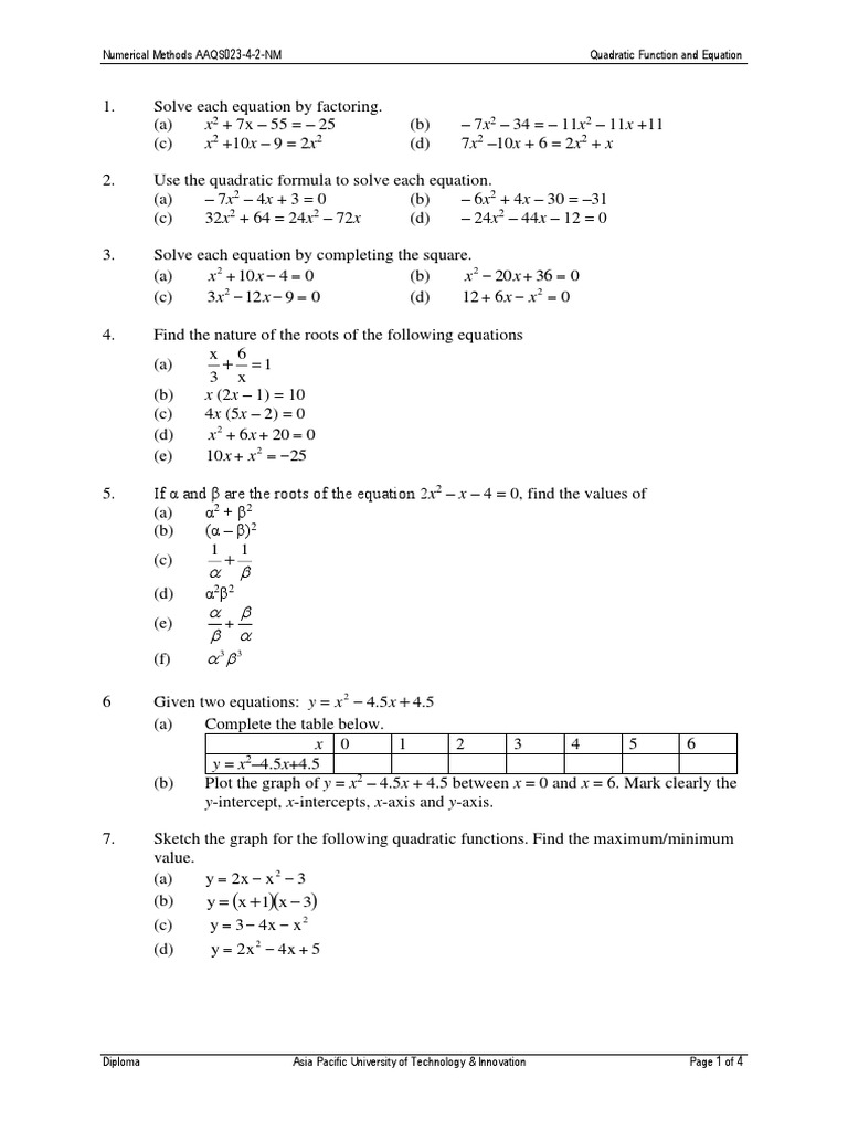 NM Quadratic | PDF | Quadratic Equation | Applied Mathematics