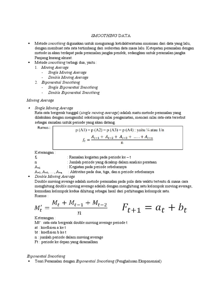 Smoothing Data | PDF | Metode & Bahan Ajar