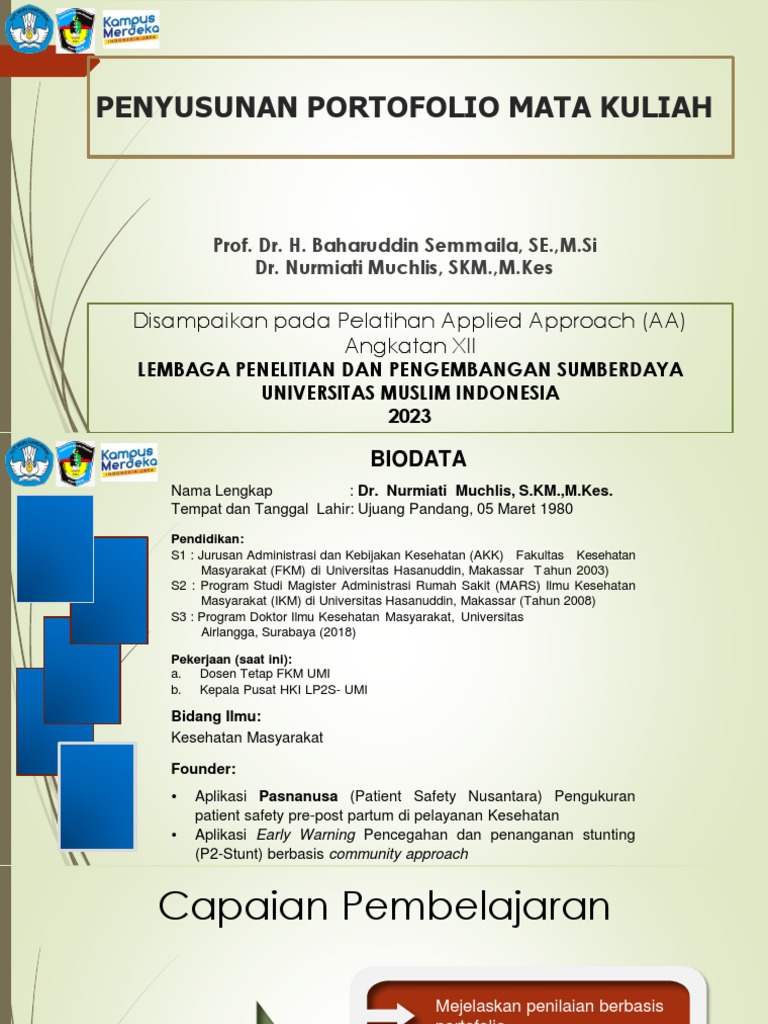 Penyusunan Portofolio Mata Kuliah | PDF