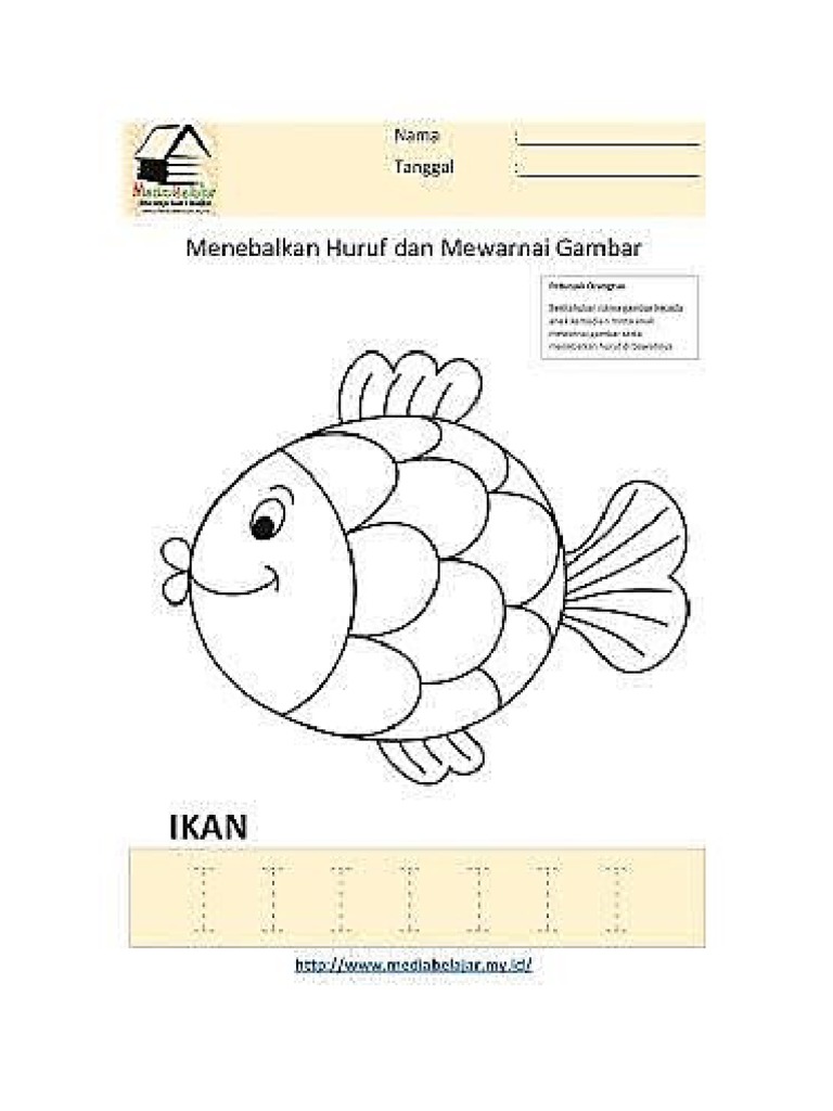 Paud-Gambar Ikan Dan Kura-Kura - Julyanti N | PDF