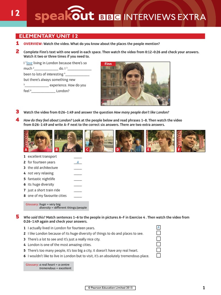 SOEU12 Interviewsworksheet | PDF | Language Arts & Discipline | Art