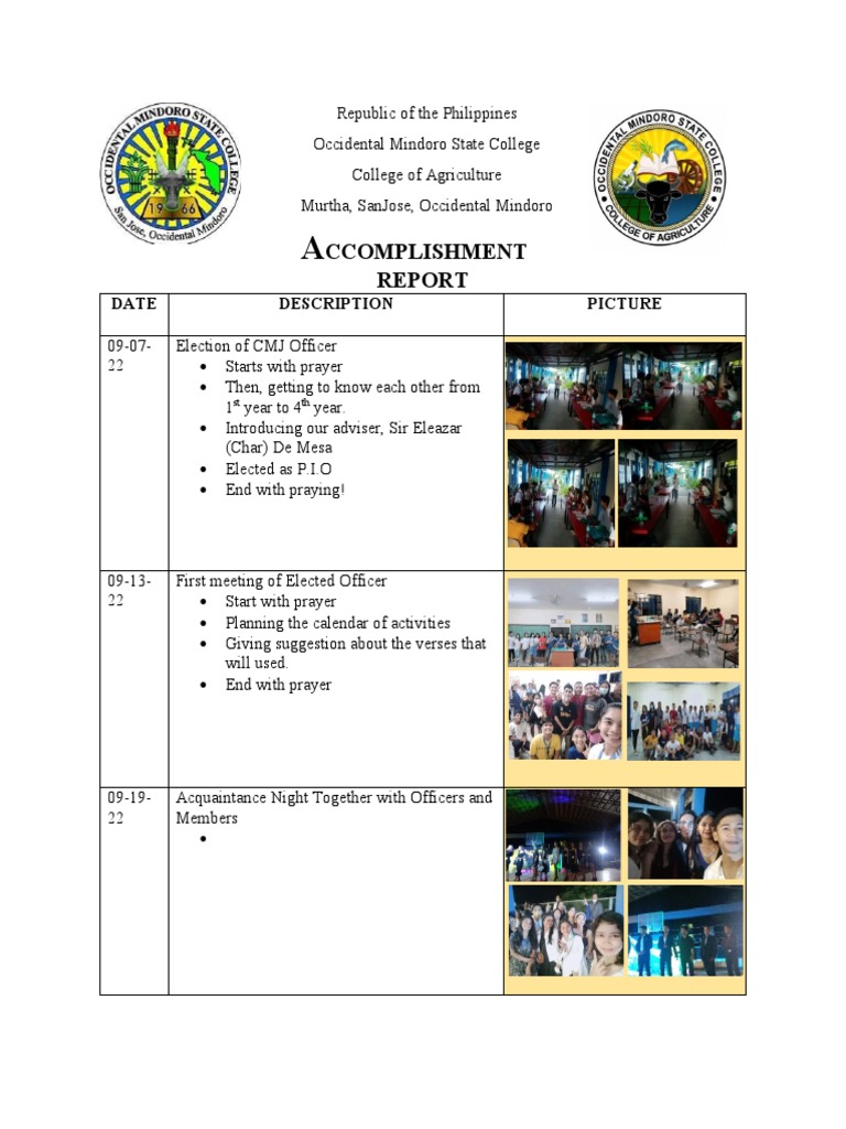 Accomplishment Report | PDF