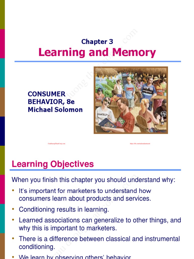 Hanh Vi Nguoi Tieu Dung Bui Thi Phuong Hoa Chapter 3 Learning and Memory (Cuuduongthancong - Com ...