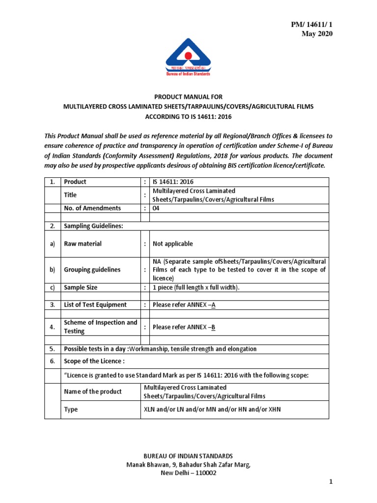 IS 14611 Manual | PDF | Physical Sciences | Materials