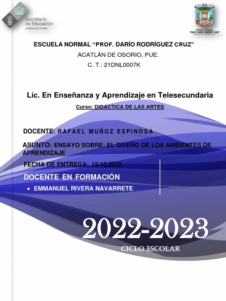 Lic. en Enseñanza y Aprendizaje en Telesecundaria: Escuela Normal "Prof ...