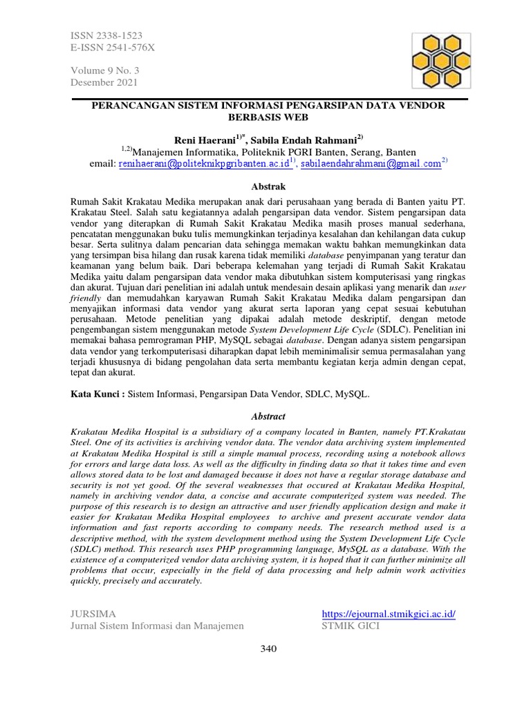 Pengarsipan Vendor | PDF