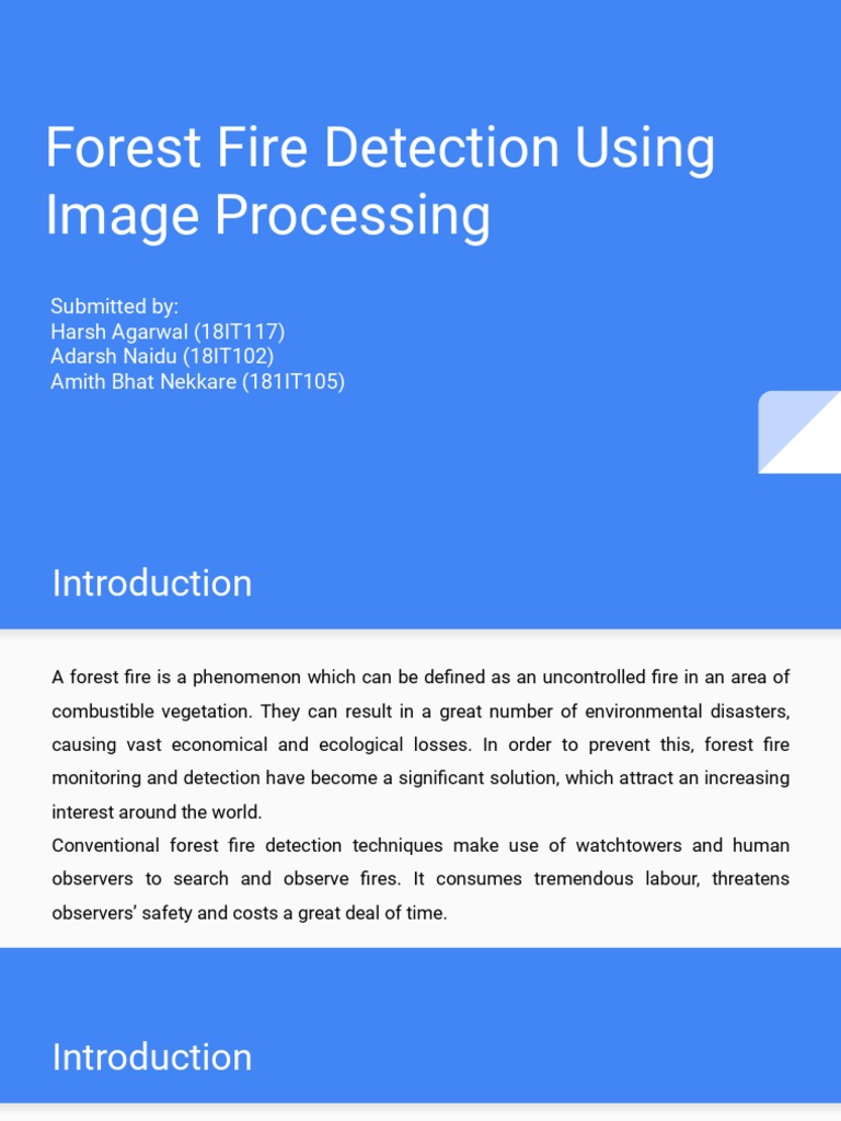 Forest Fire Detection Using Image Processing.pptx | PDF | Infrared ...