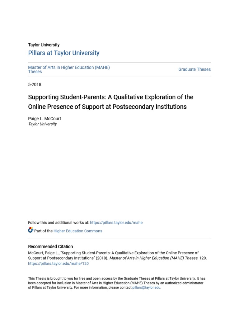 Supporting Student-Parents in Higher Ed | PDF | Identity (Social ...
