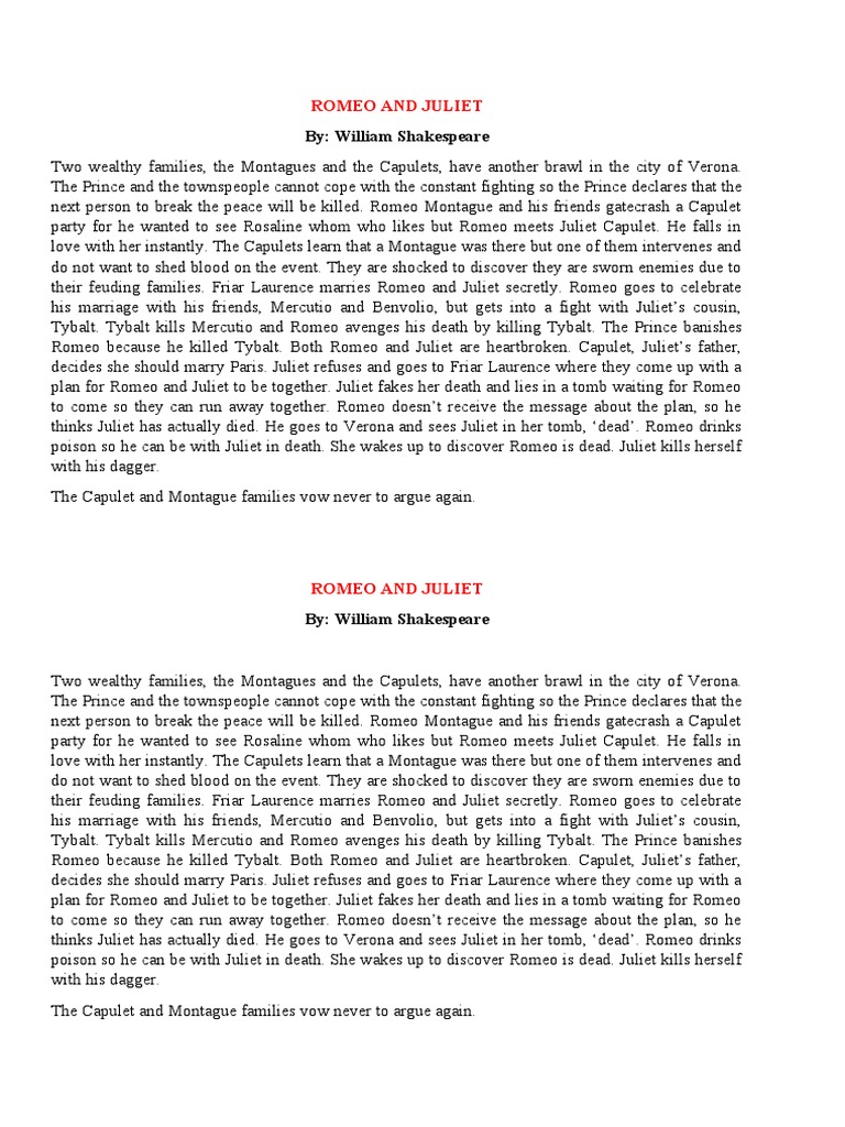 Romeo and Juliet | PDF | Characters In Romeo And Juliet | Romeo And Juliet