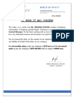Salary Cert Template | PDF | Business | Finance & Money Management