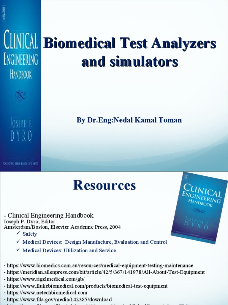Biomedical Test Analyzers Overview | PDF | Medical Device | Safety