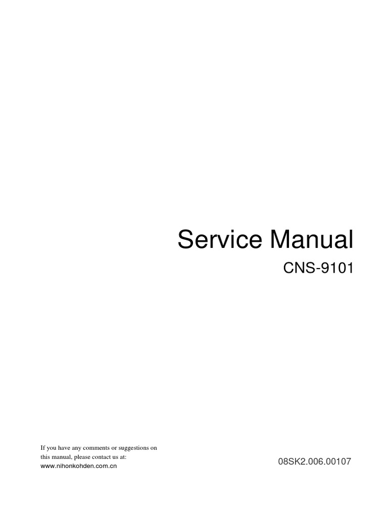 CNS-9101 SM PDF | PDF | Electromagnetic Interference | Monitoring (Medicine)