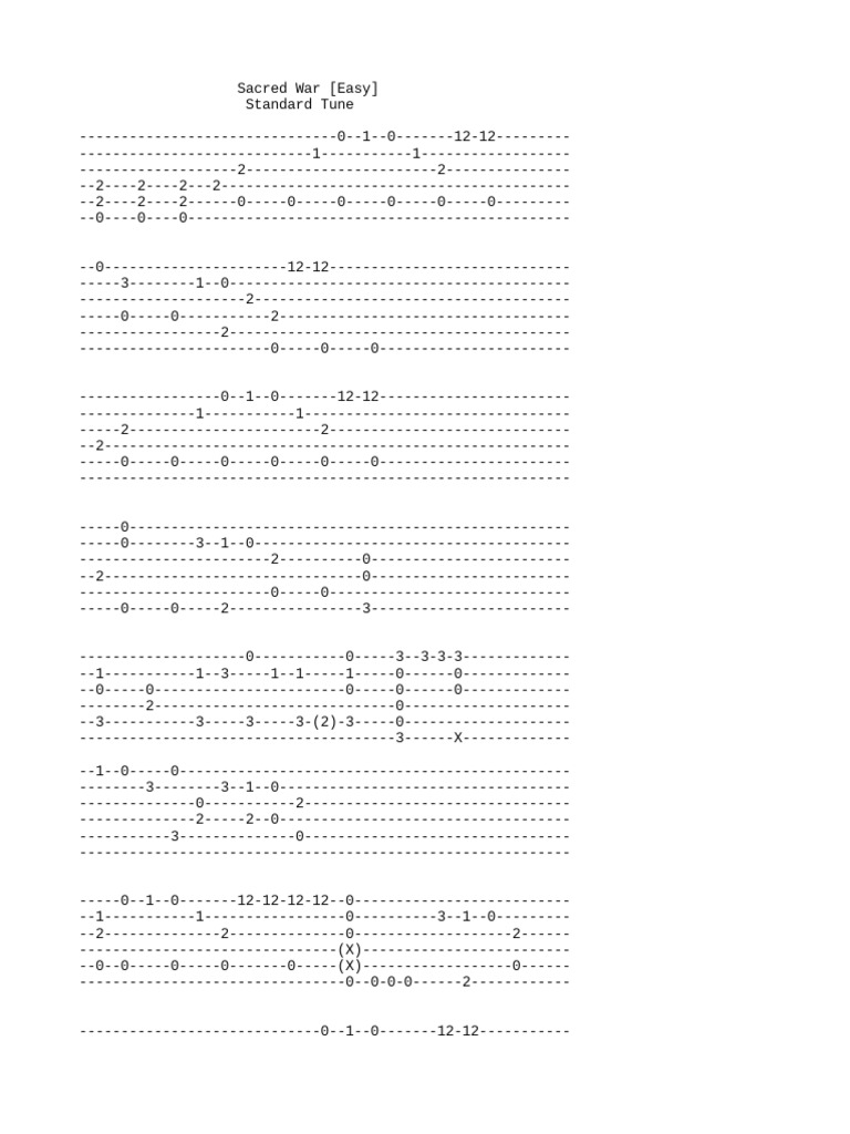 Sacred War (TABS) 2 | PDF