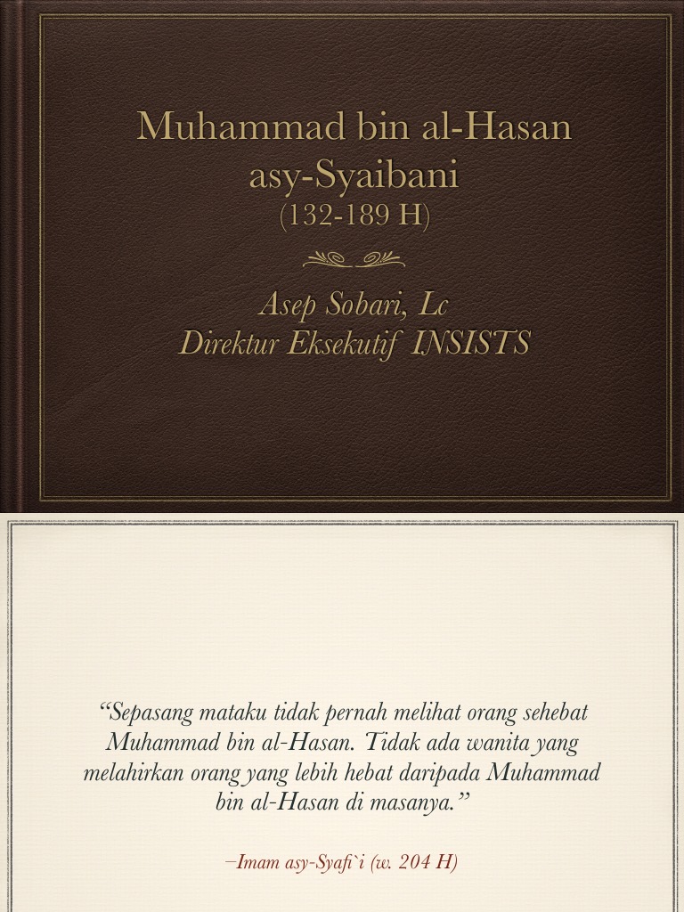 Biografi Muhammad bin al-Hasan asy-Syaibani | PDF | Sejarah | Agama ...