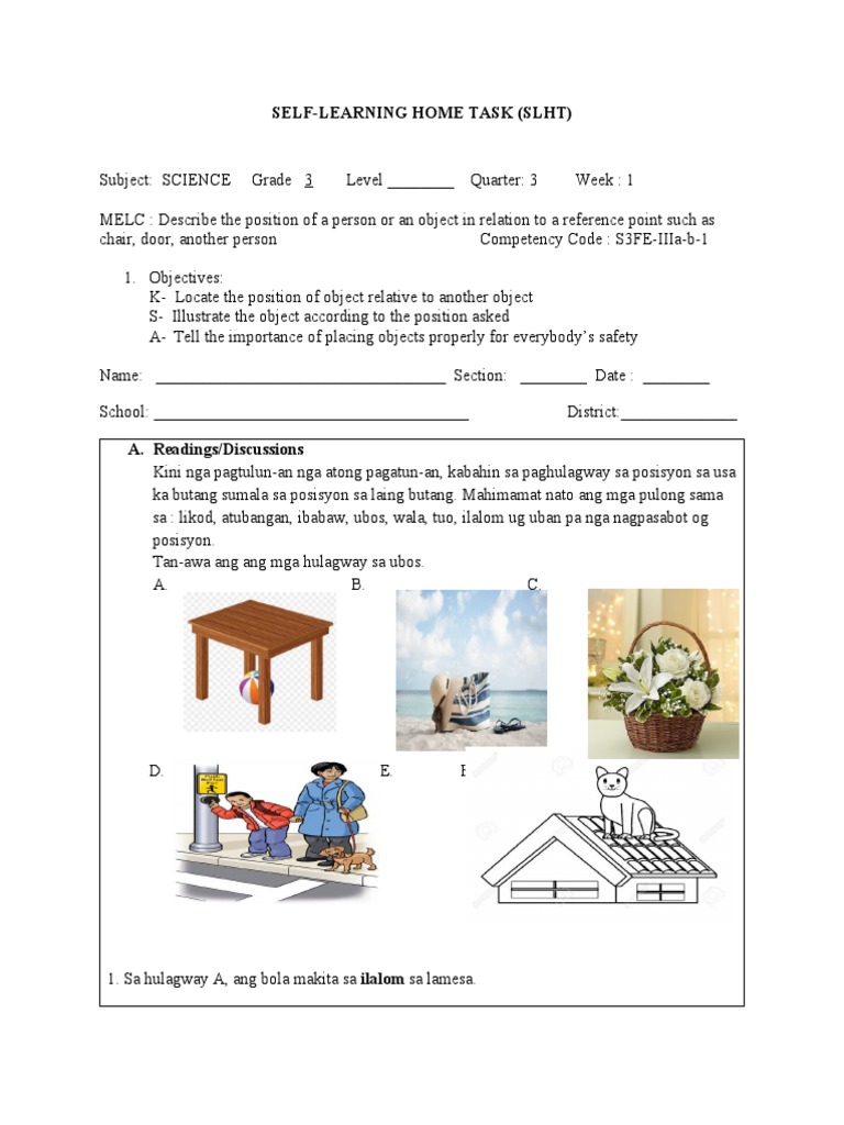 Self-Learning Home Task (SLHT) | PDF