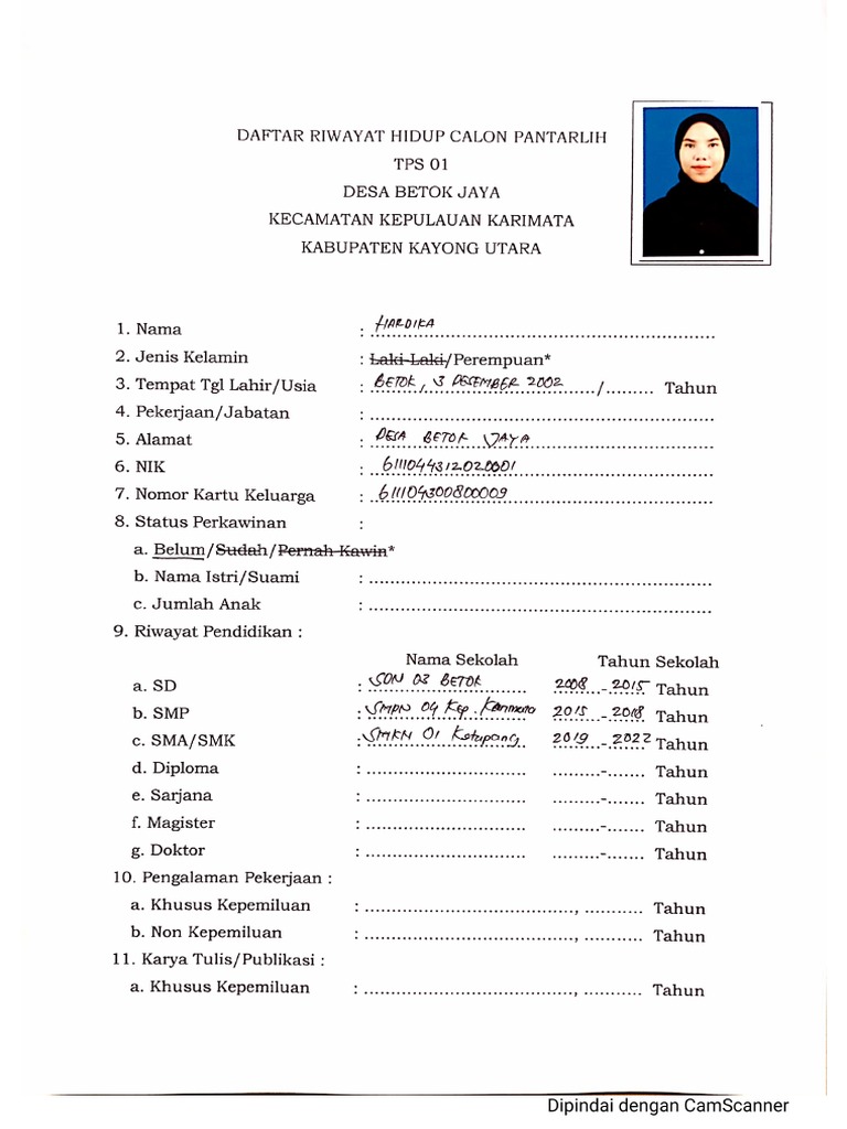 Pantarlih TPS 01 PDF | PDF