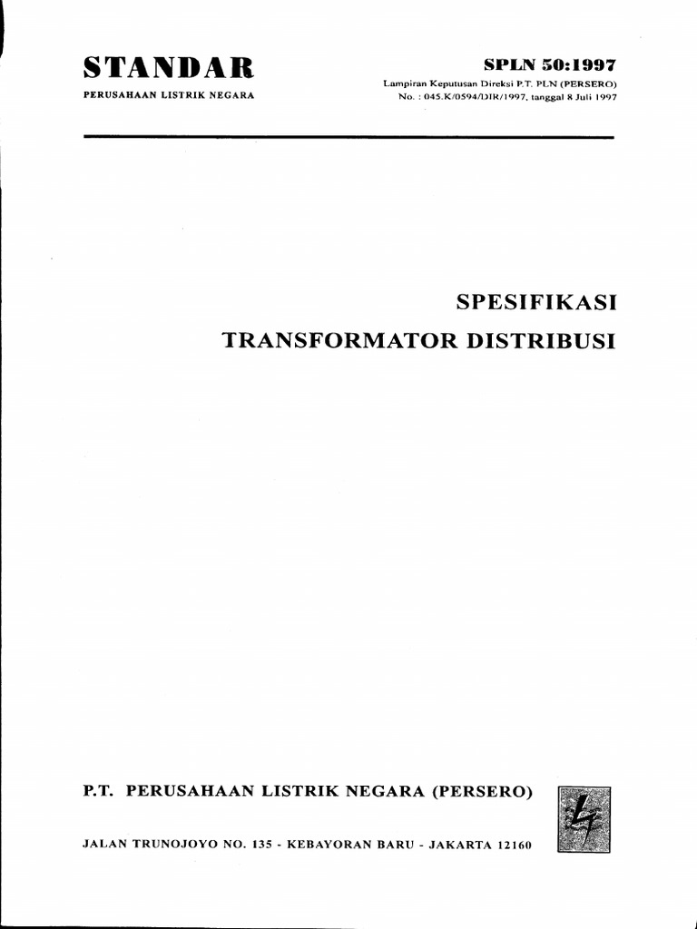 SPLN 50 - 1997 | PDF