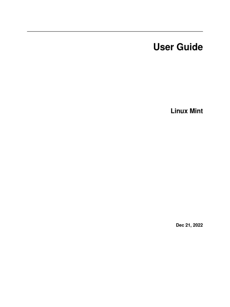 Linux Mint User Guide Overview | PDF | Software Repository | Booting