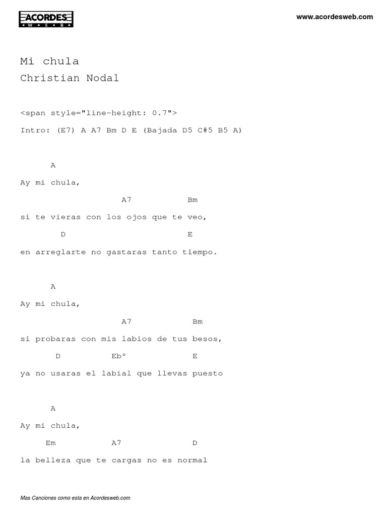 Christian Nodal Mi Chula | PDF