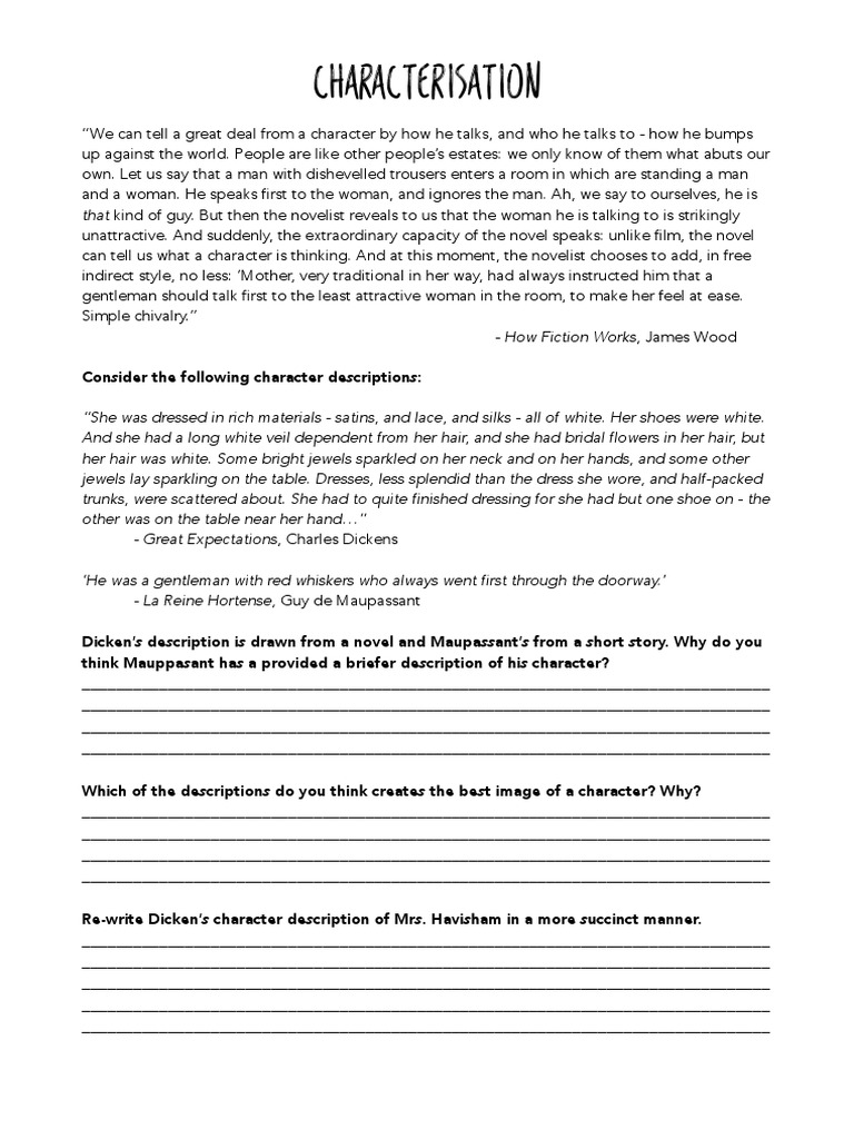 Characterisation | PDF | Clothing