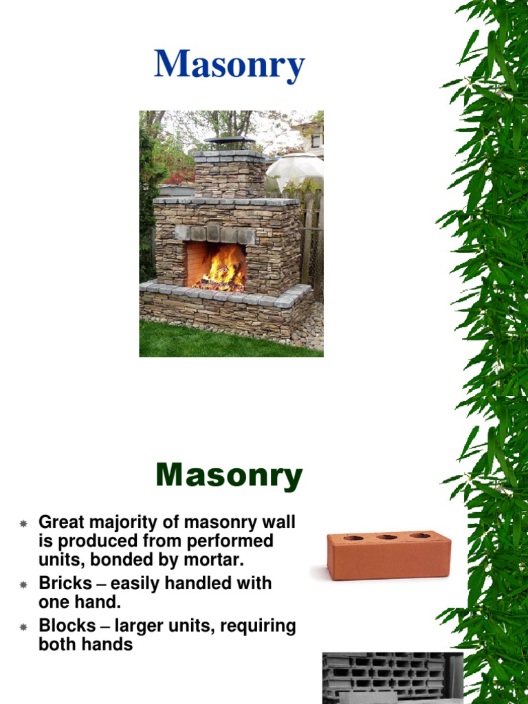 Lecture 11 Masonry | PDF | Brick | Masonry